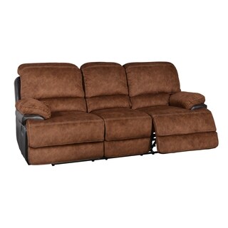 Trailblazer Two-tone Pecan Double Reclining Sofa - Bed Bath & Beyond ...