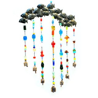 Handmade 'Just Keep Swimming' Fish School Wind Chime (India) - Bed Bath ...