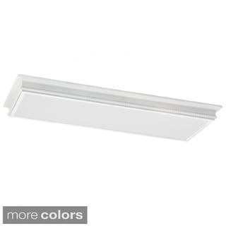 4-light Drop Lens Fluorescent Fixture with White Plastic Acrylic - Bed ...