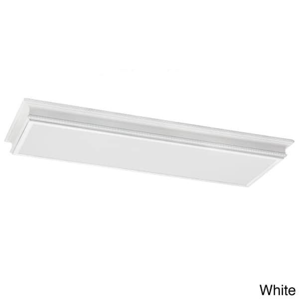 4-light Drop Lens Fluorescent Fixture with White Plastic Acrylic - Bed ...
