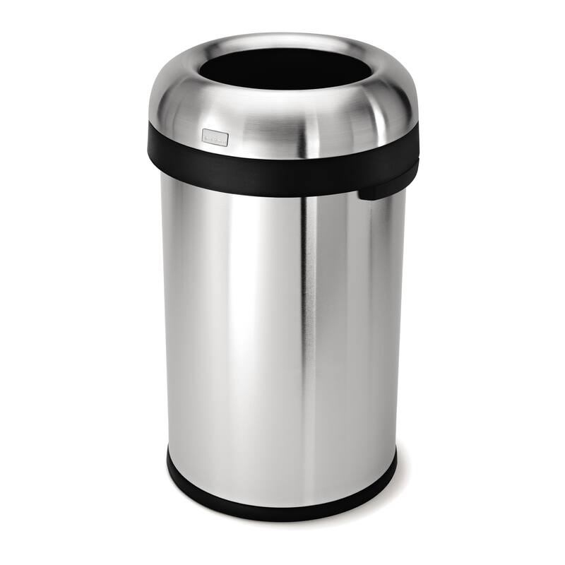 simplehuman 80-liter Stainless Steel Bullet Open Trash Can - Overstock ...