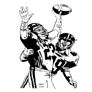 American Football Touchdown Victory Vinyl Art Wall Decal - Bed Bath ...