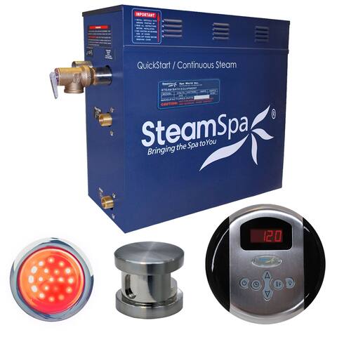 SteamSpa Indulgence 9kw Steam Generator Package in Brushed Nickel ...