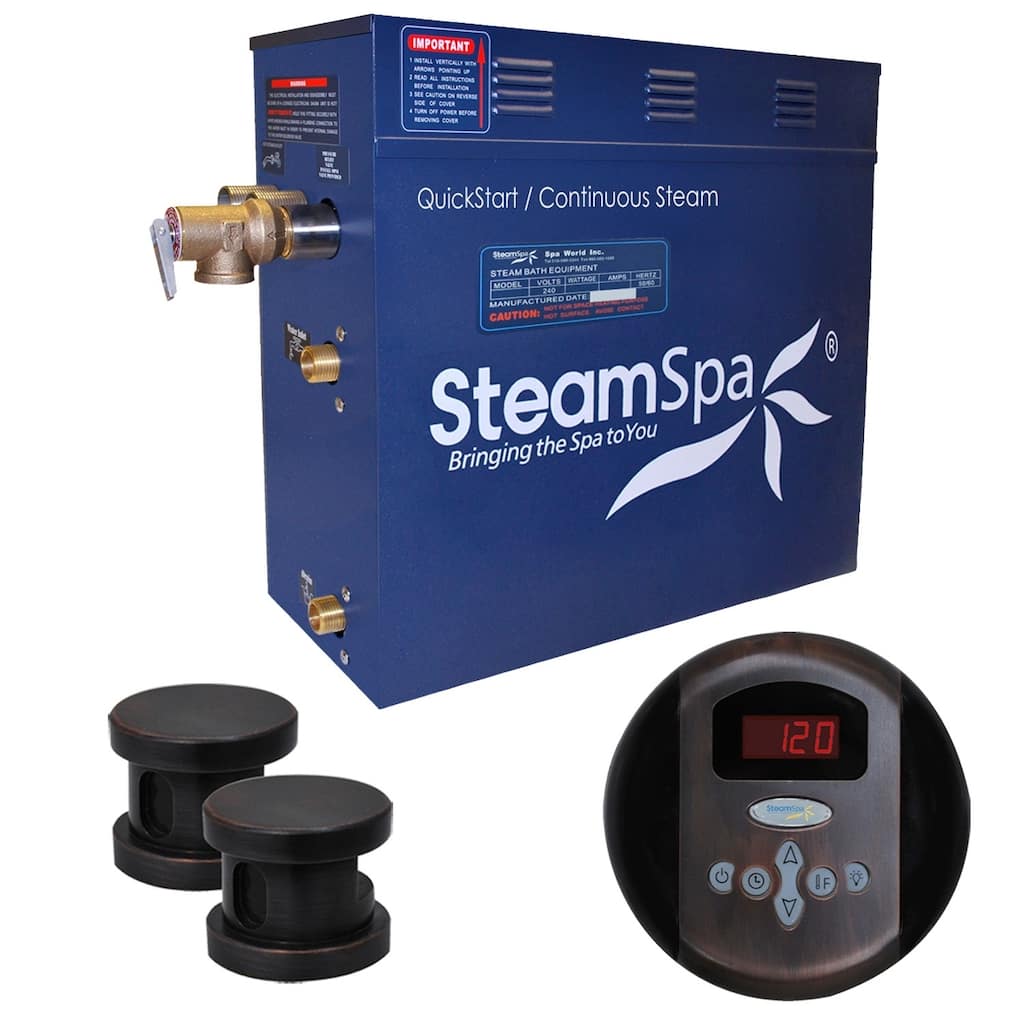 SteamSpa Oasis 12kw Steam Generator Package in Oil Rubbed Bronze ...