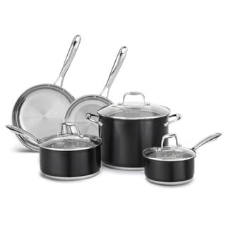 KitchenAid Stainless Steel Onyx Black 8-Piece Cookware Set - Bed Bath ...