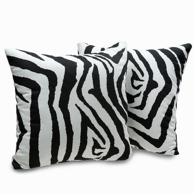 Zebra Print Decorative Throw Pillows (Set of 2) - Overstock - 8965500