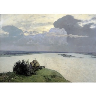 Isaac Levitan 'Above the Eternal Peace' Oil on Canvas Art - Bed Bath ...