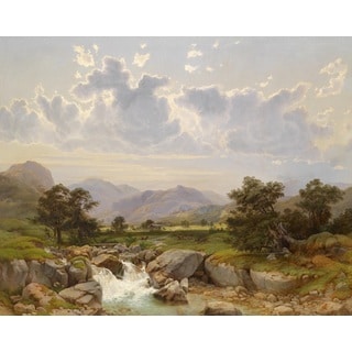 Julius Rose 'Landscape near Abtenau, Salzkammergut' Oil on Canvas Art ...