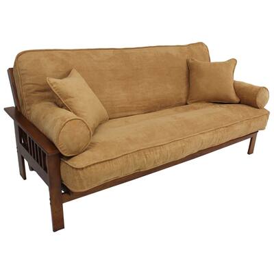 Blazing Needles Full Size 9-inch Futon Set with Microsuede Cover and ...