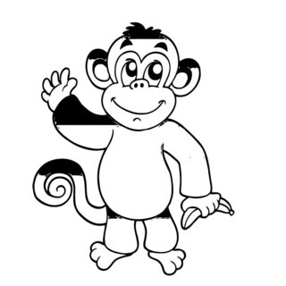 Waving Funny Monkey Vinyl Wall Art - Bed Bath & Beyond - 8994855