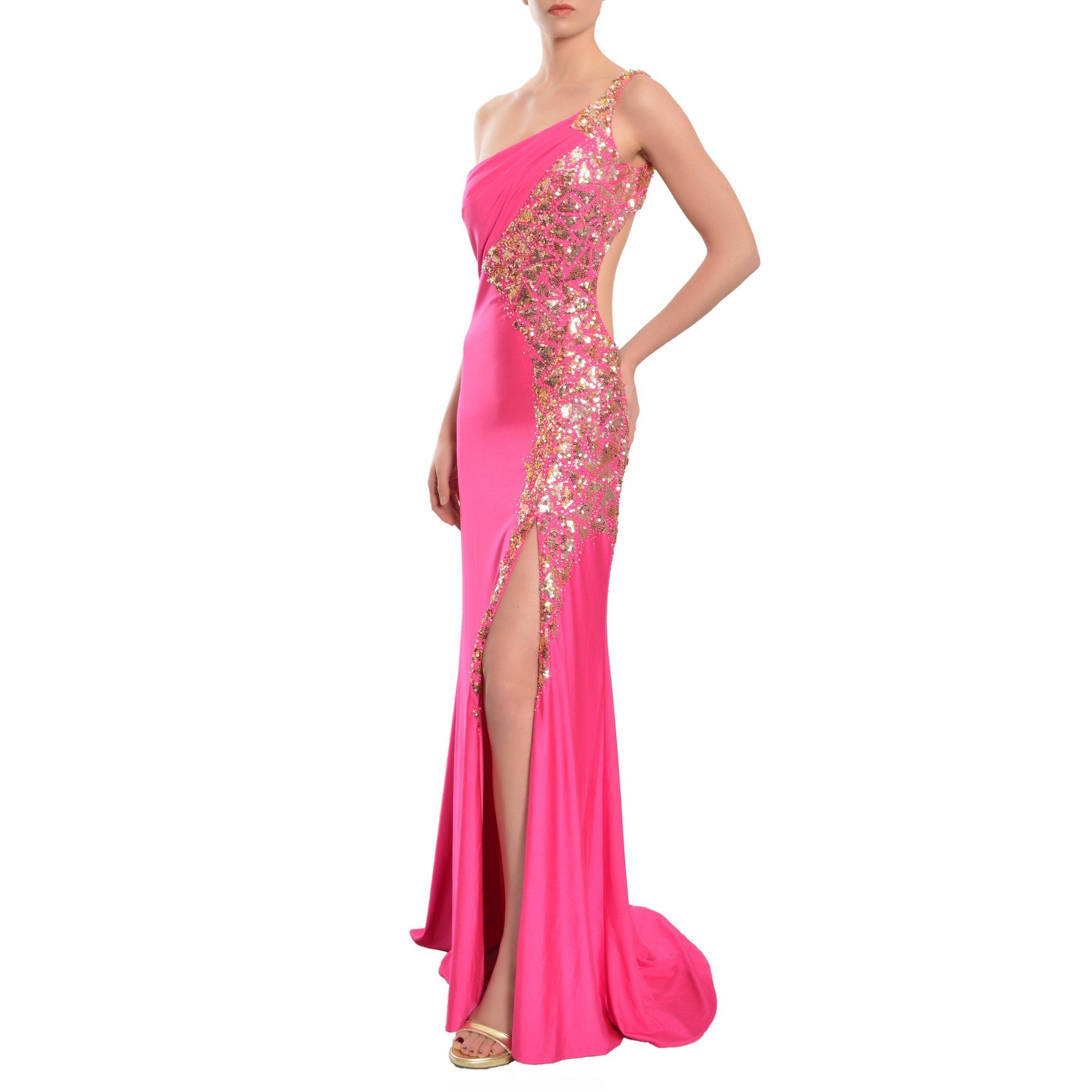 Shop Mac Duggal Womens Sequin Embellished One Shoulder Gown Dress