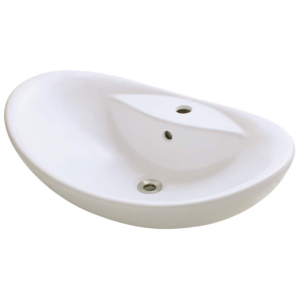 Polaris Sinks P012VB Bisque Porcelain Vessel Sink - Overstock - 9006269