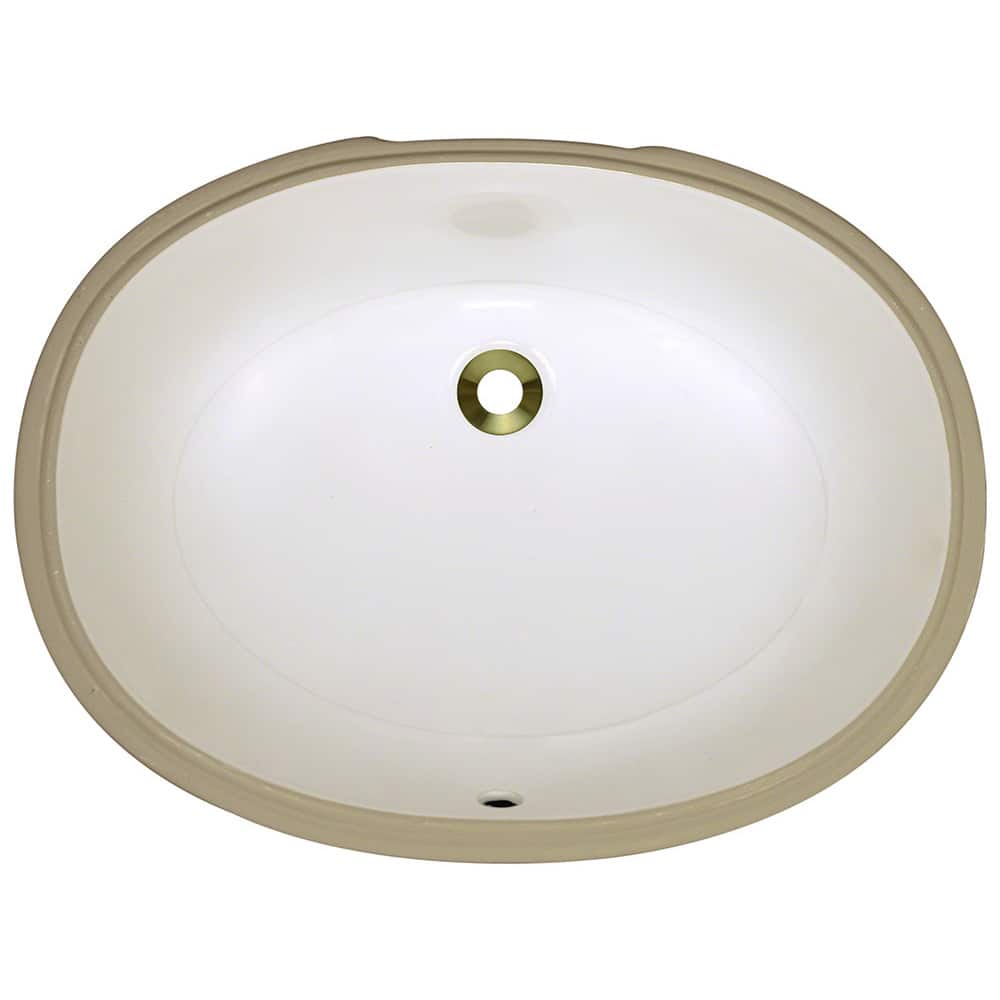 Polaris Sinks Bisque Undermount Porcelain Bathroom Sink - Overstock ...
