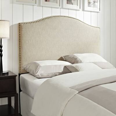 Linen Queen/Full Size Upholstered Headboard - Overstock - 9010655