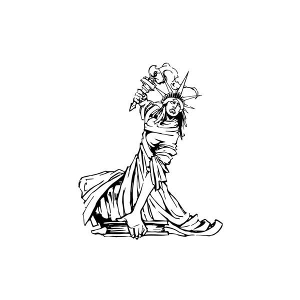 Angry Statue Of Liberty Vinyl Wall Art - Bed Bath & Beyond - 9012331