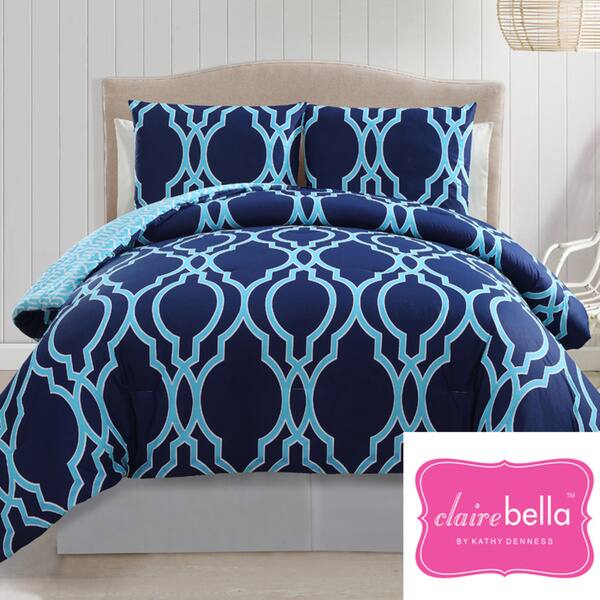 VCNY Clairebella Cotton Reversible 3-piece Comforter Set - Bed Bath ...