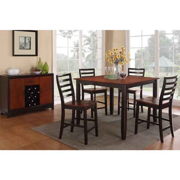 Bergamo 6-piece Counter Height Dining Set with Server - Bed Bath ...
