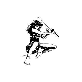 Jumping Kunoichi Vinyl Wall Art - Bed Bath & Beyond - 9032746