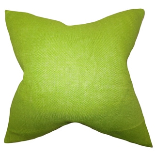 Ellery Lime Green Solid Feather and Down Filled Throw Pillow - Bed Bath ...