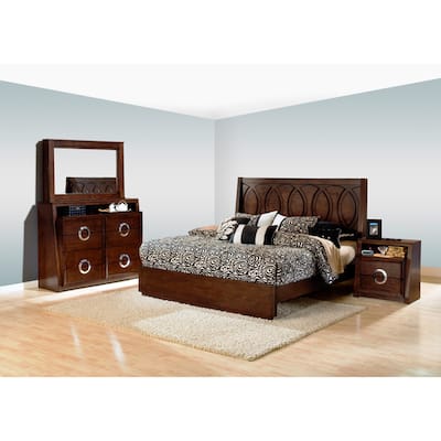 Presley 4-piece Dark Birch Bedroom Set - Overstock - 9034165