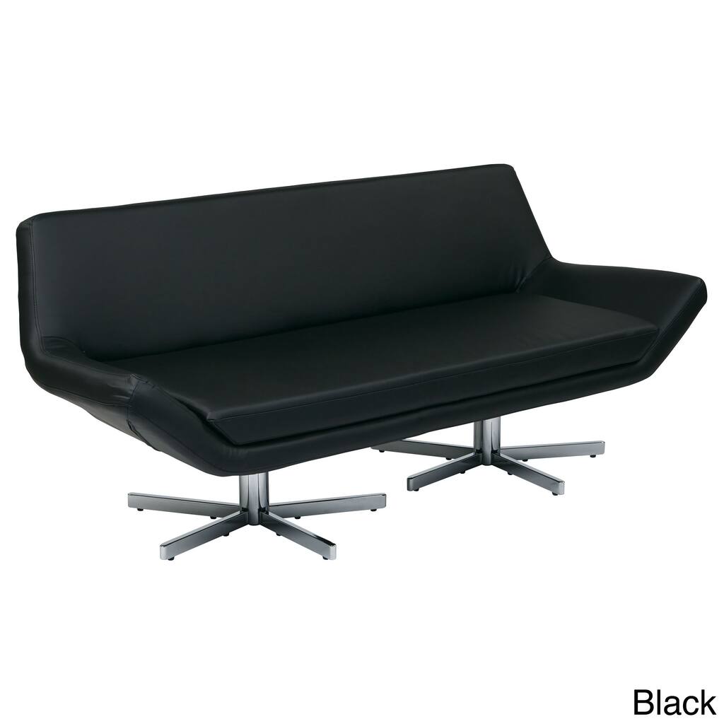 Modern Yield High Polish Chrome Base Sofa Couch - Overstock - 9037613