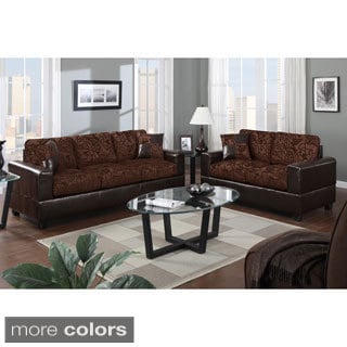 Ragusa 2 Pieces Sofa Set in Floral Print Fabric - Bed Bath & Beyond ...