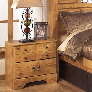 Bittersweet Night Stand - Rustic Pine 2-drawer Nightstand - Bed Bath ...