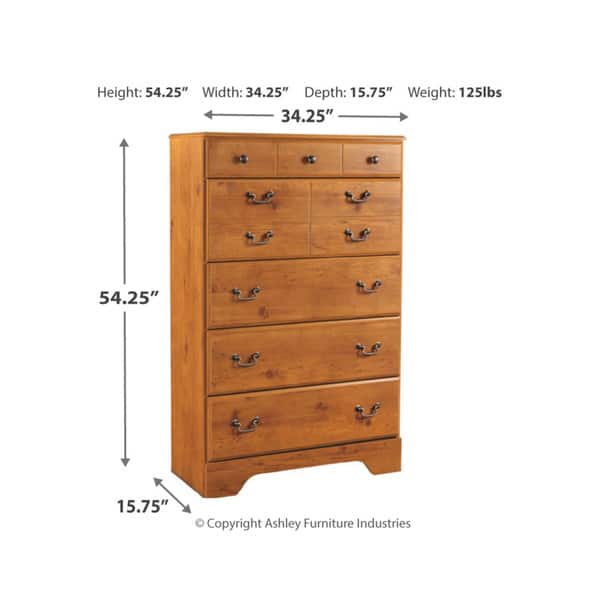 Signature Design by Ashley Bittersweet Five Drawer Pine Wood Chest ...