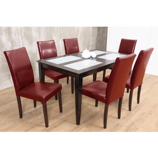 Warehouse of Tiffany Warehouse of Tiffany's 7-piece Red Shino Dining ...