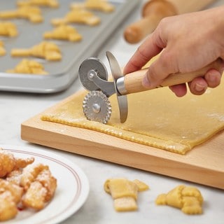 Cake Boss Wooden Tools and Gadgets Stainless Steel Double Pastry Wheel - Bed Bath & Beyond - 9045577