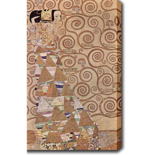 Gustav Klimt 'Expectation' Oil on Canvas Art - Multi - Bed Bath ...