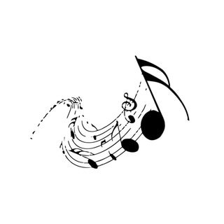 Curved Music Notes Vinyl Wall Art - Bed Bath & Beyond - 9046220