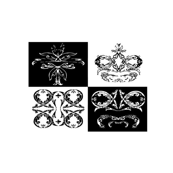 Set of Four Crowns Vinyl Wall Art - Bed Bath & Beyond - 9046236