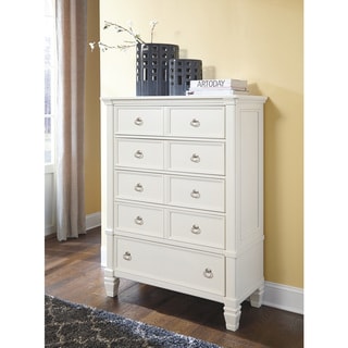 Signature by Ashley Prentice White 5-drawer Chest - Bed Bath & Beyond ...