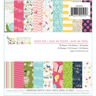 Welcome Spring Paper Pad 6"X6" 36/Sheets-Single-Sided - Bed Bath ...