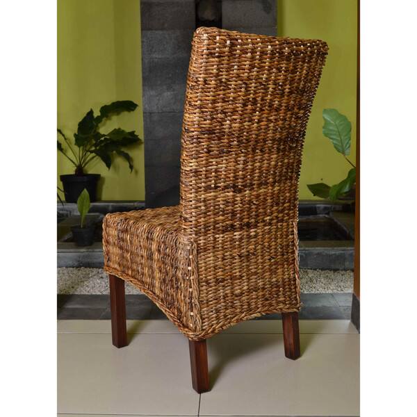 Arizona Woven Abaca/Mahogany Dining Chair (Set of 2) - On Sale - Bed ...