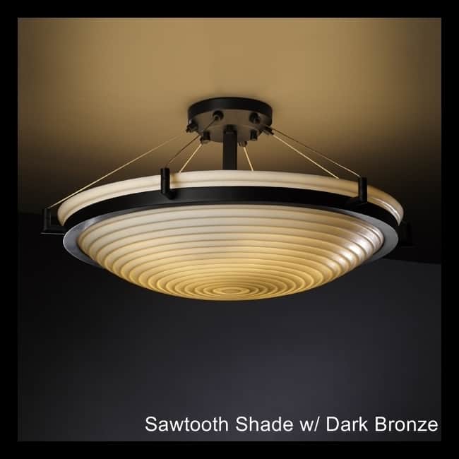 Justice Design Porcelina Ring 6-light Dark Bronze Round Bowl Semi-flush ...