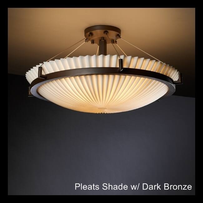 Justice Design Porcelina Ring 6-light Dark Bronze Round Bowl Semi-flush ...