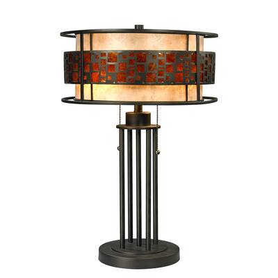 Avery Home Lighting Oak Park 2-light Java Bronze Table Lamp - Overstock ...