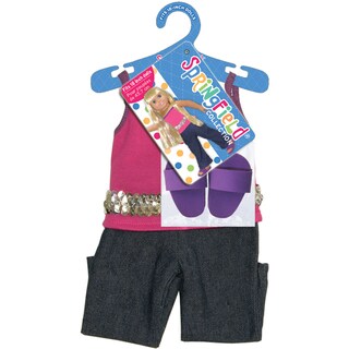 Springfield Collection Blue Jean Outfit-Pink Shirt W/Sequin Belt - Bed ...