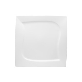 Red Vanilla 'Niagara' White Square 10-inch Dinner Plate (Set of 6 ...