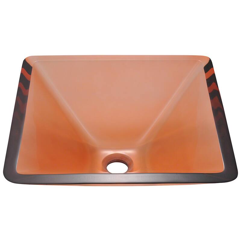 Polaris Sinks Coral Colored Glass Vessel Sink - Overstock - 9086243