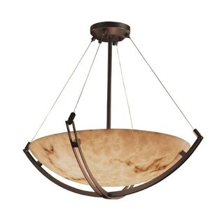 Justice Design LumenAria Crossbar 3-light Dark Bronze Round Bowl ...