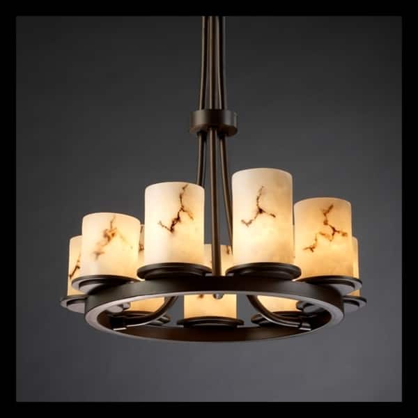 Justice Design LumenAria Dakota 9-light Dark Bronze Chandelier, Faux ...