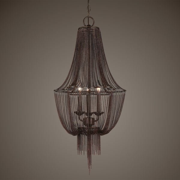 Uttermost Lezzeno 3-light Metal Lighting Fixture Chandelier - Bed Bath ...