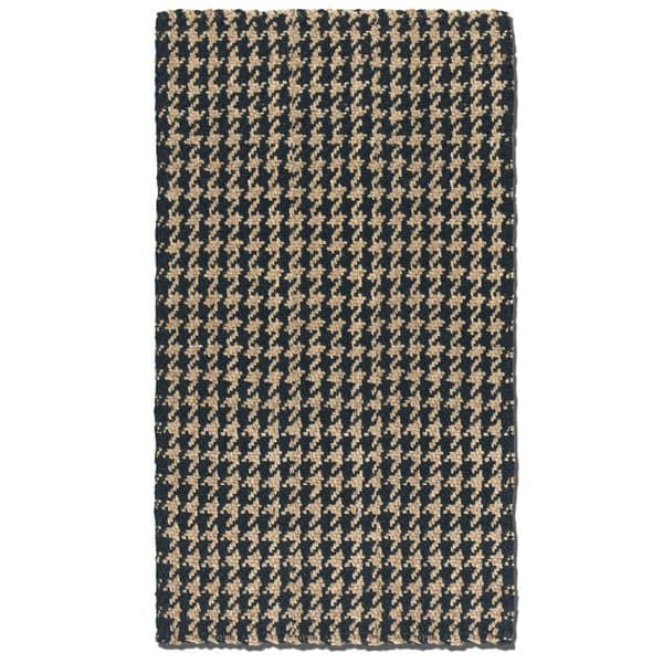 Uttermost Bengal Black Houndstooth Print Jute Rug (8' x 10') - 8' x 10 ...