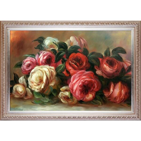 La Pastiche Pierre-Auguste Renoir 'Discarded Roses' Hand Painted Framed ...
