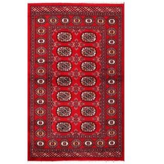 HERAT ORIENTAL Handmade One-of-a-Kind Bokhara Wool Rug - 3'1 x 5' - Bed ...