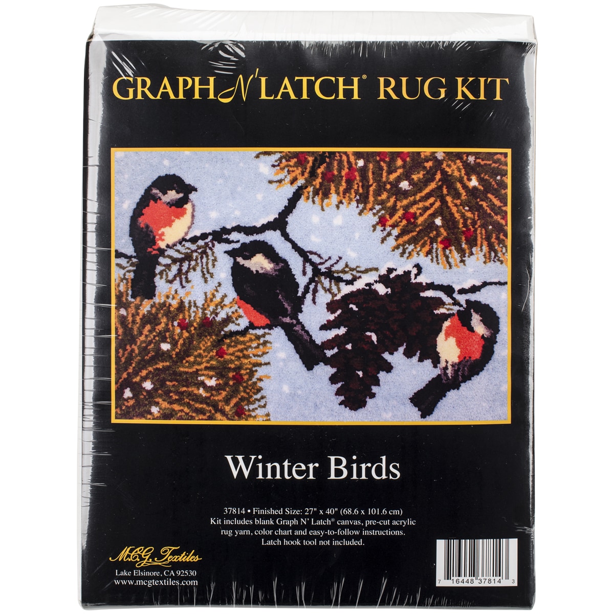 Latch Hook Kit 40"X27"-Winter Birds - Bed Bath & Beyond - 10470331