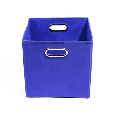 Bold Solid Blue Folding Storage Bin - Overstock - 9103754